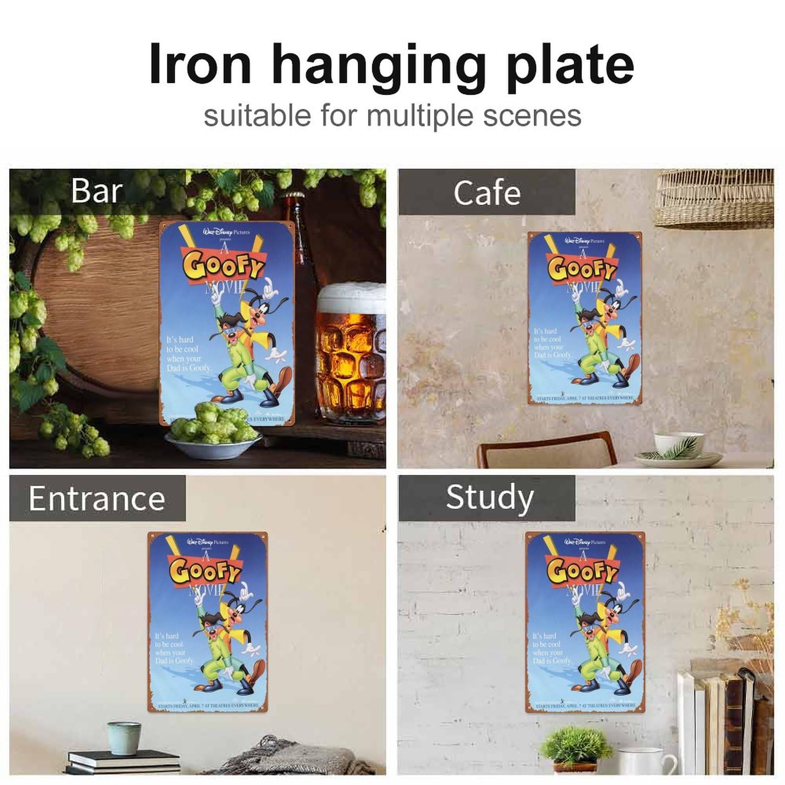 Snapklik.com : A Goofy Movie Poster Vintage Cute Metal Sign Gift Retro ...