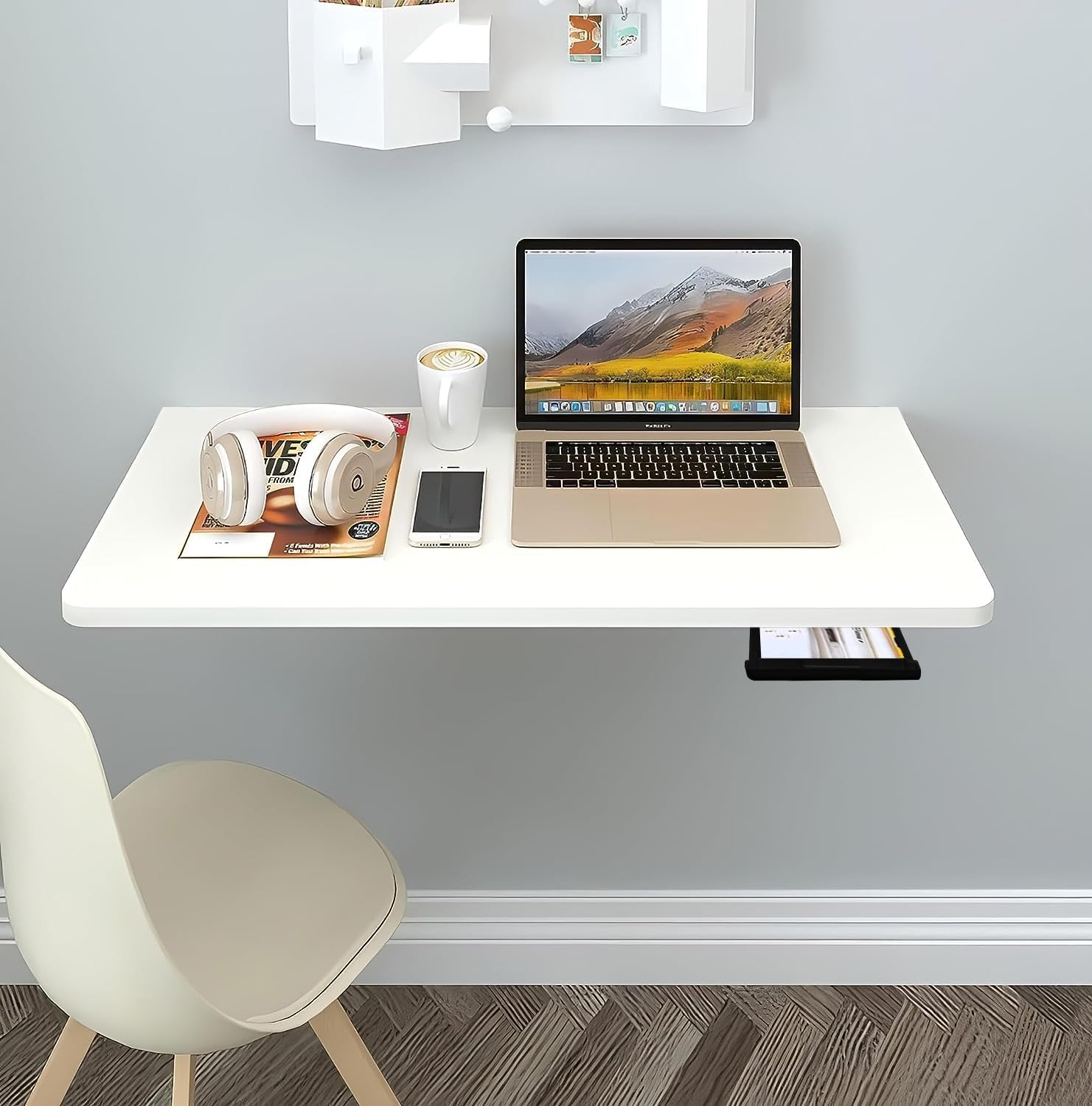 INVISIBLE BED Folding Engineerd Wood Wall Mounted Study/Computer/Laptop ...