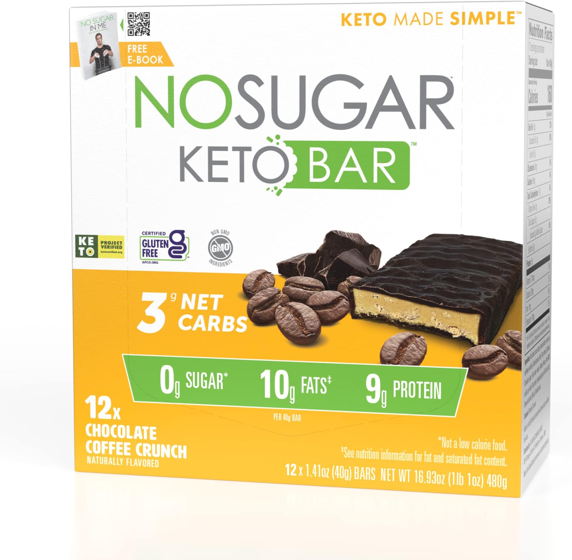 Amazon.com : Unstoppable Zero Sugar Keto Protein Bars - Peanut Butter ...