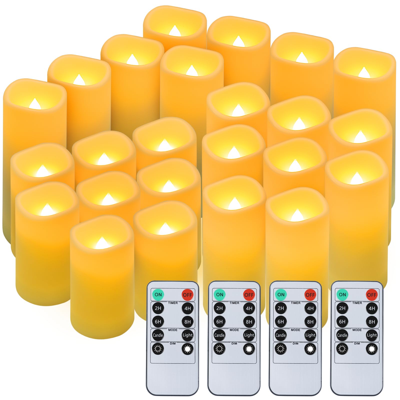 Snapklik.com : Crowm Outdoor Waterproof LED Votive Candles, Battery ...