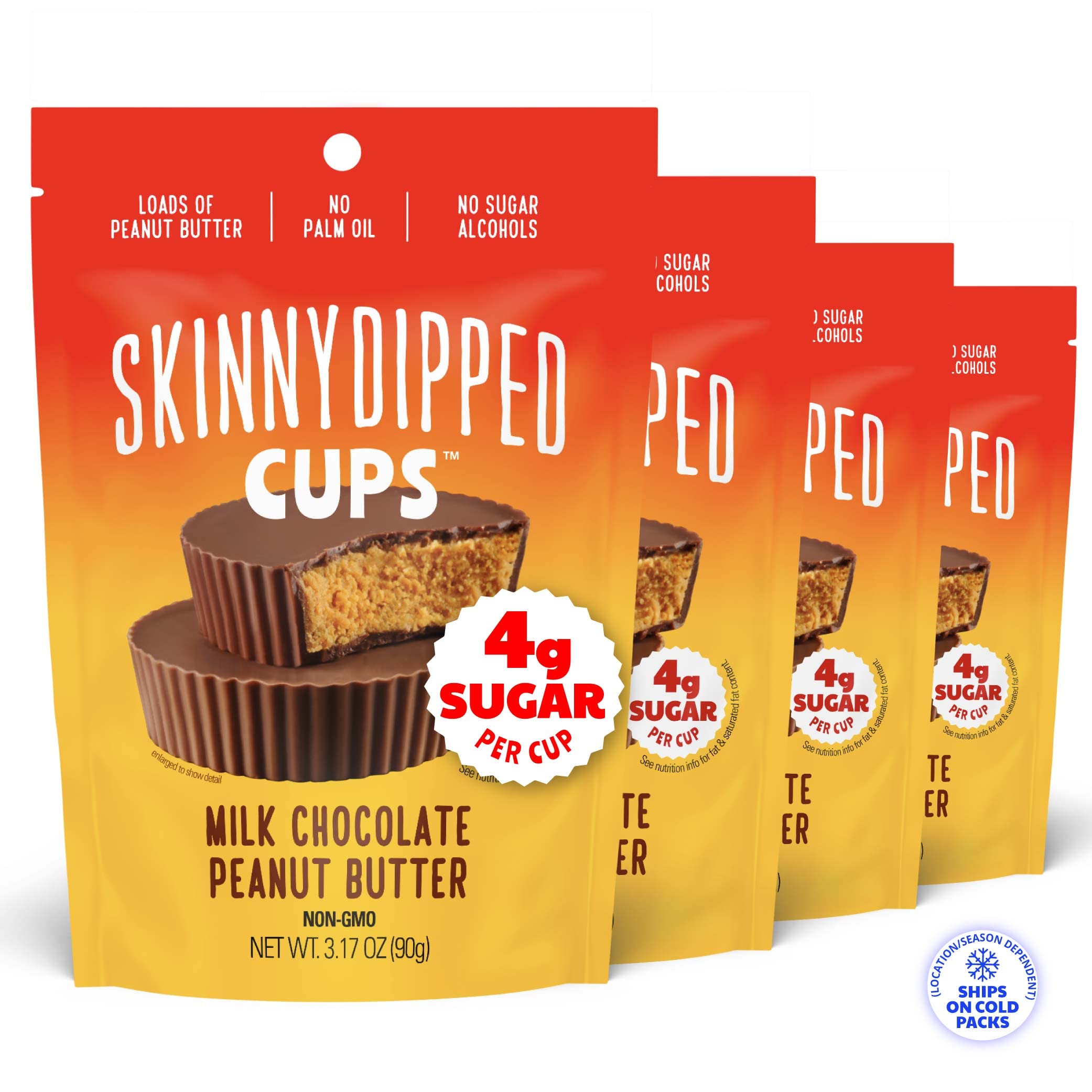 Snapklik.com : SkinnyDipped Milk Chocolate Peanut Butter Cups, 4g Sugar ...