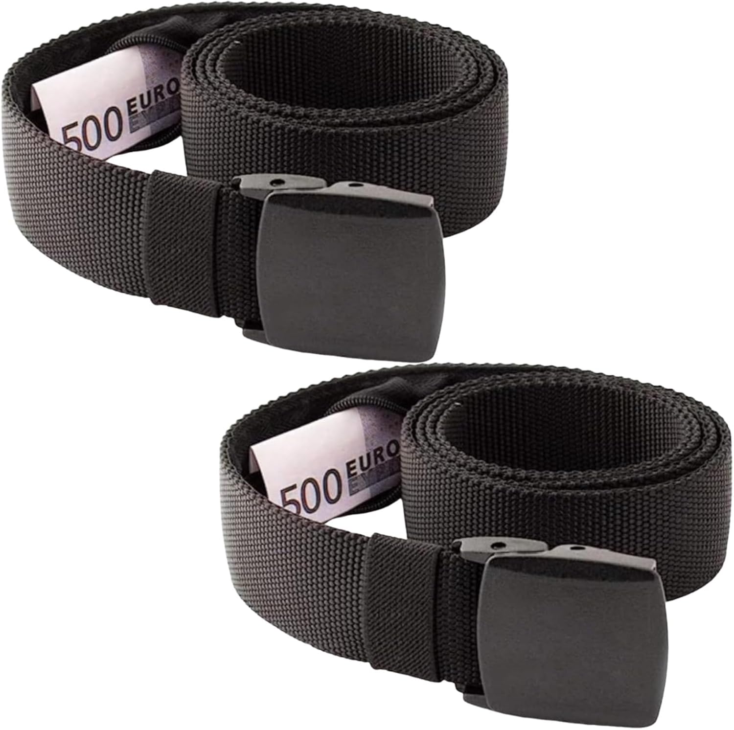 2 Pieces Belt with Secret Compartment Money Belt Men for Travel Outdoor ...