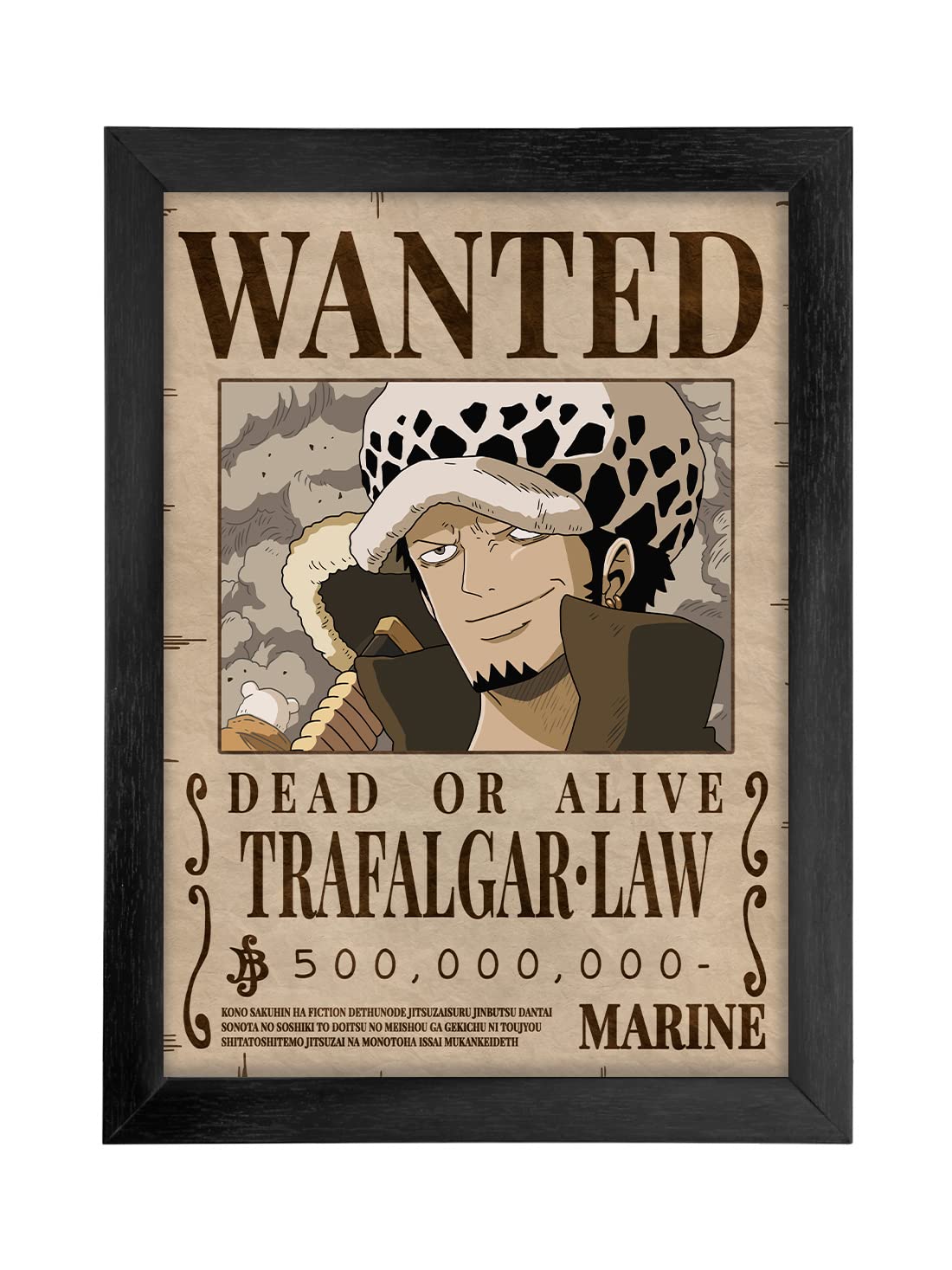 ComicSense.xyz One Piece Anime Trafalgar D Law Wanted Bounty Poster ...