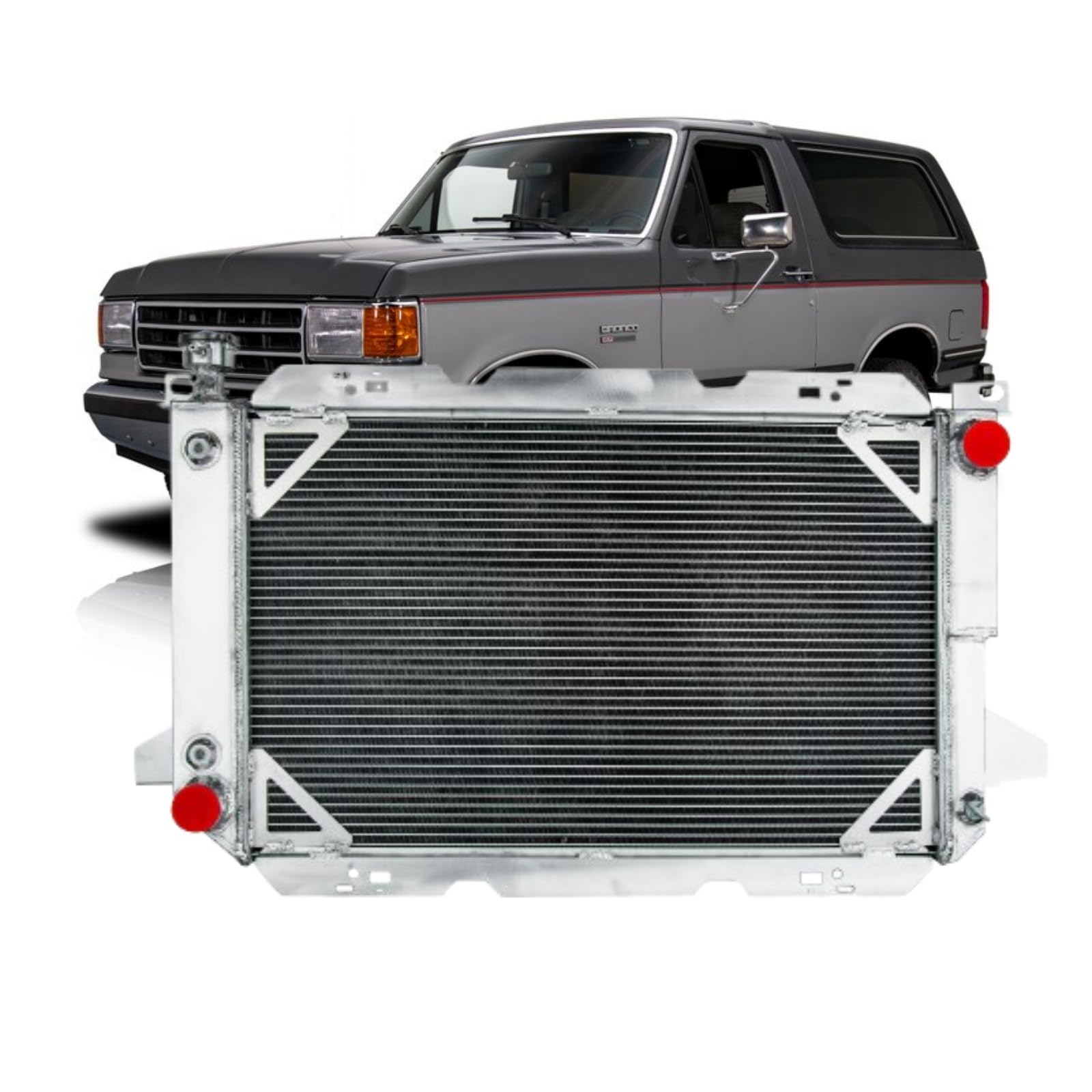Aluminum Radiator All-Aluminum 3-Row Performance Radiator For 1985-1997 ...