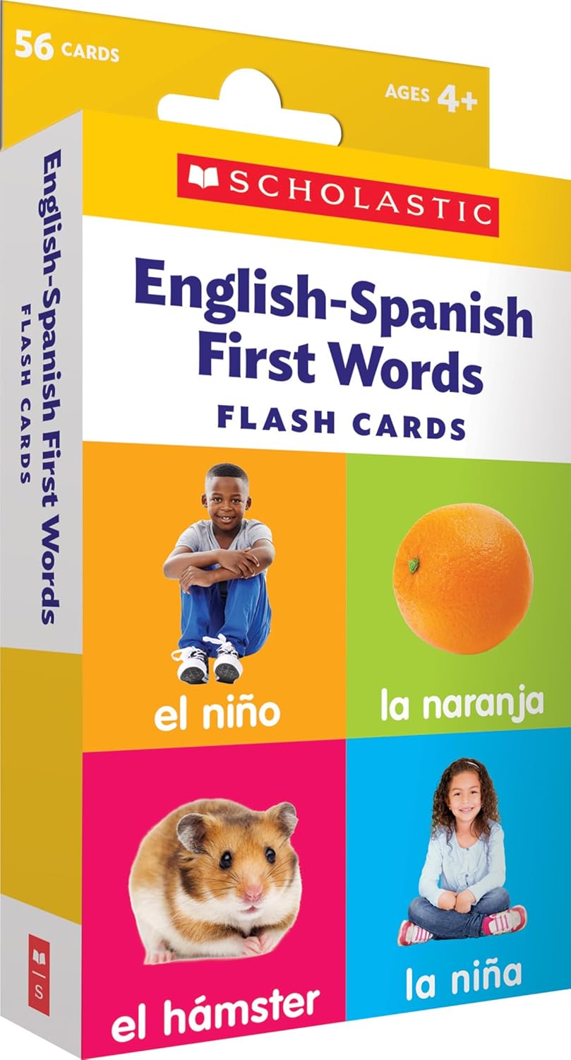 English-Spanish First Words Flash Cards: Scholastic: 9781338740189 ...
