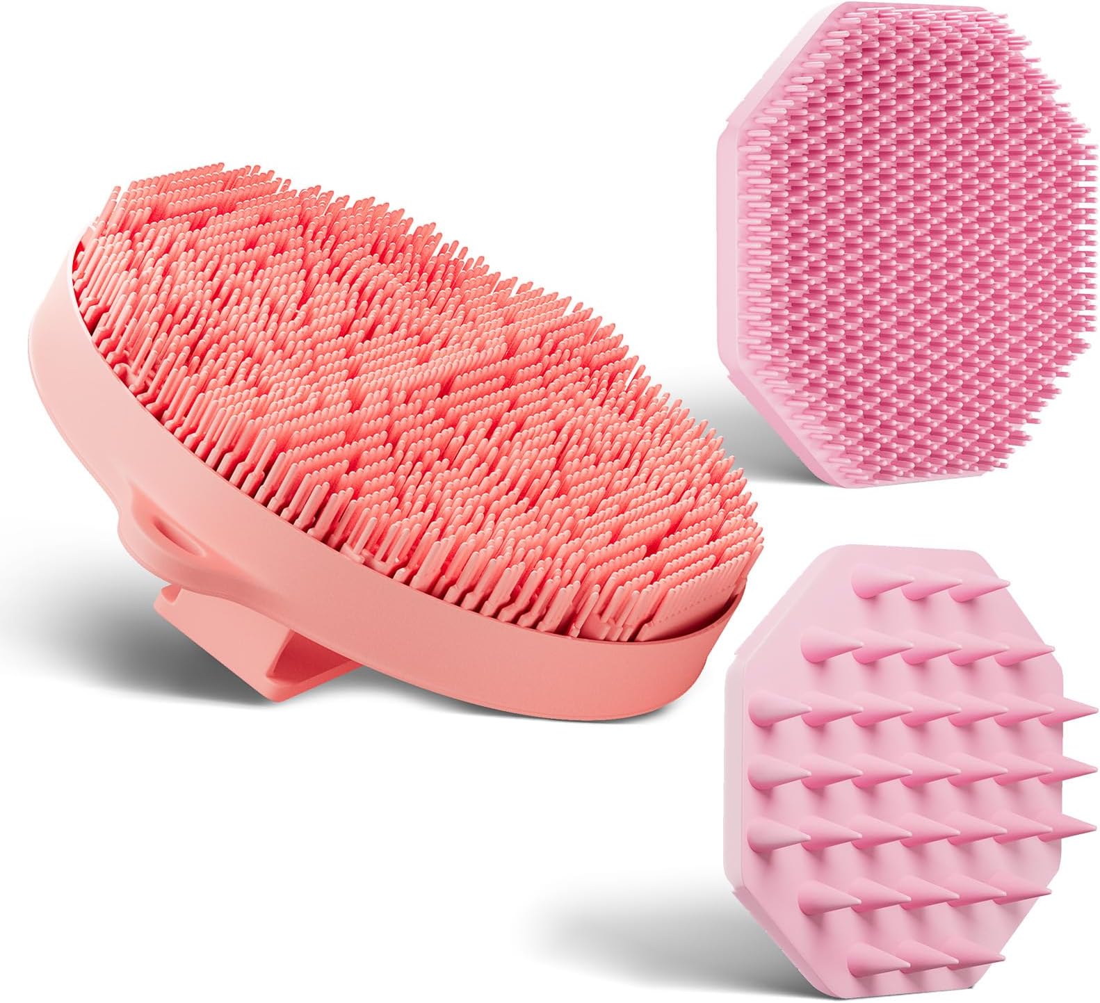 Amazon.com : ManmiHealth 2 PCS Silicone Body Scrubber Shower Brush ...