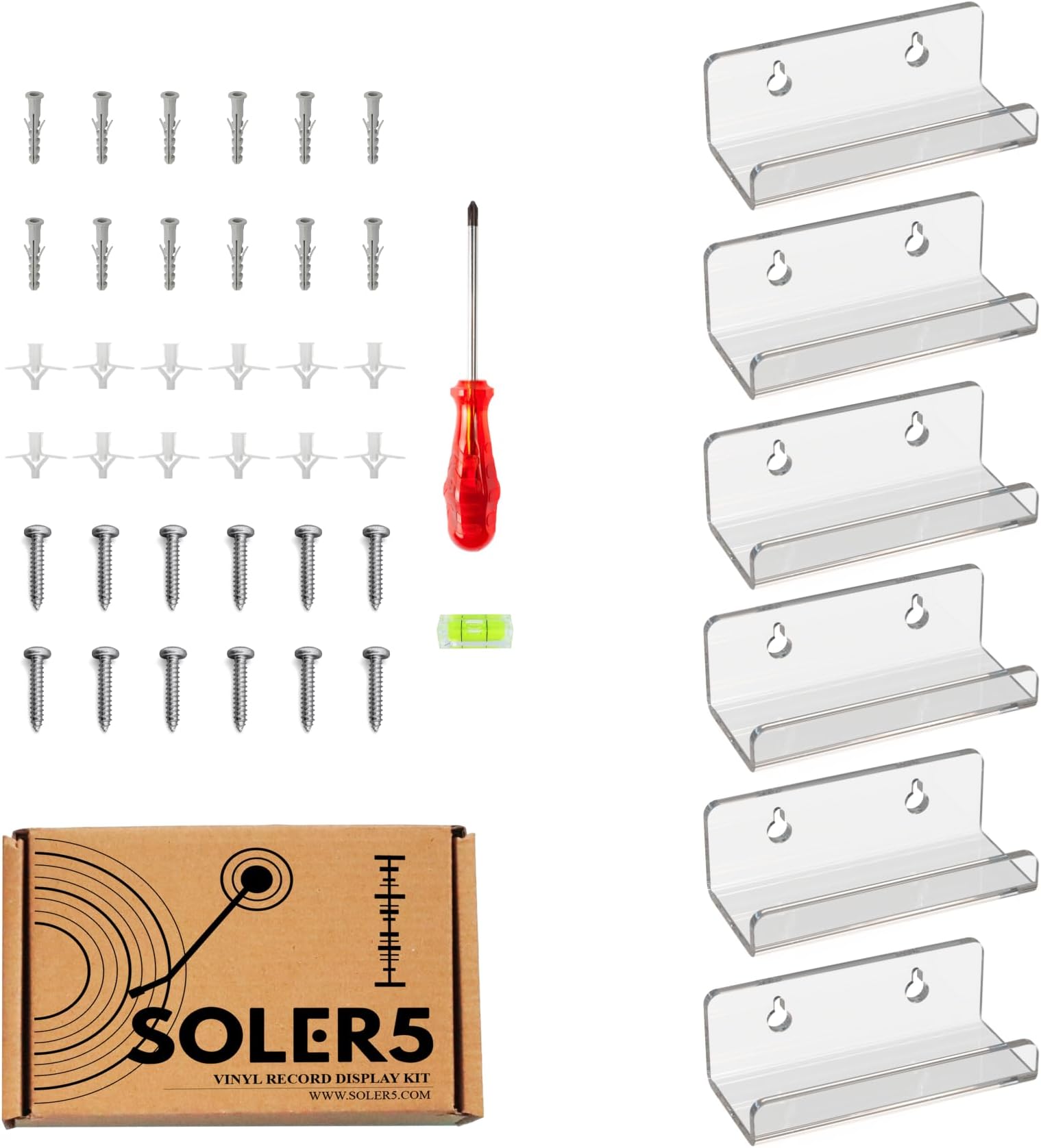 Amazon.com: ROYALITA Small Acrylic Shelves - Vinyl Record Storage - 4 ...