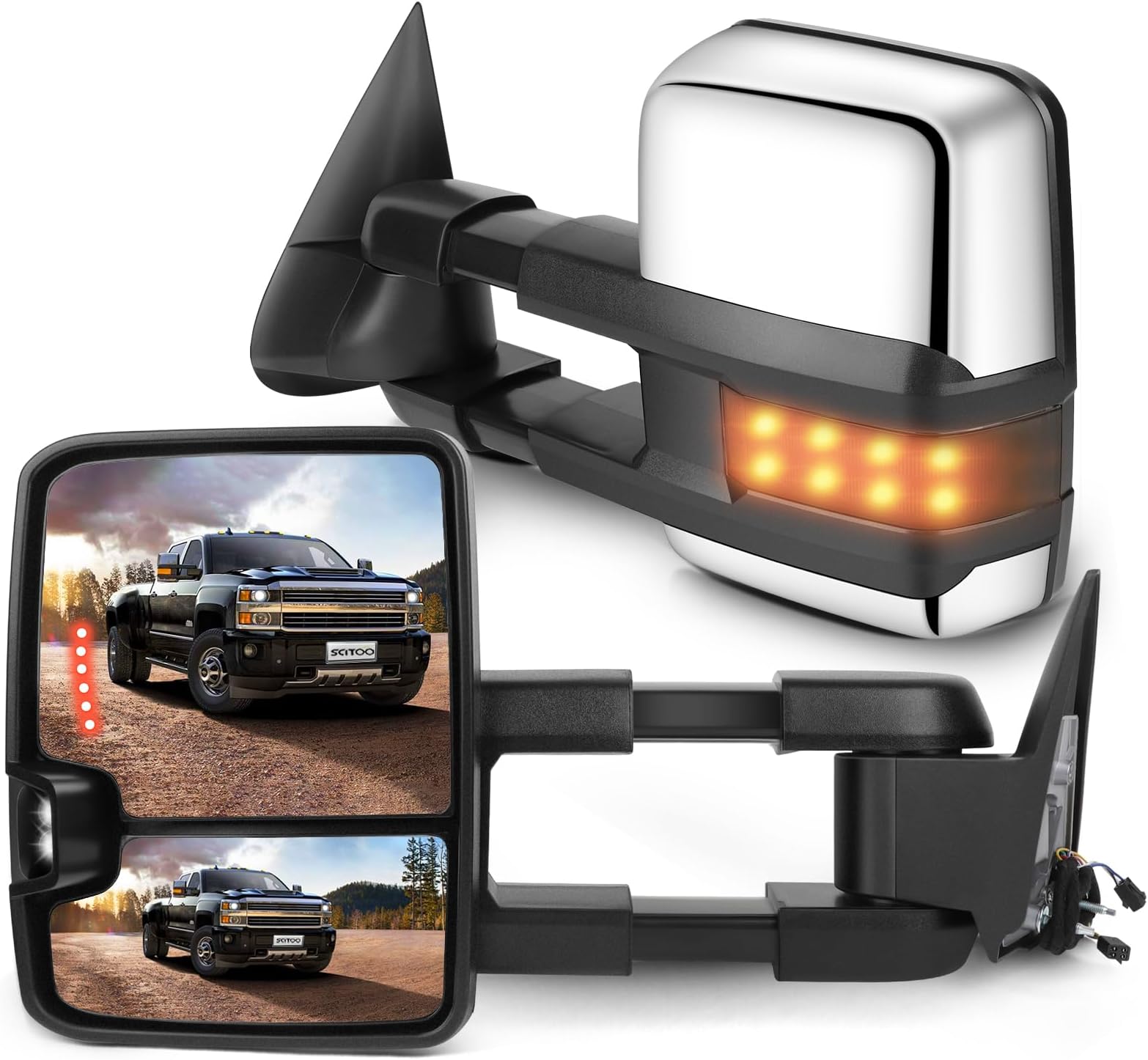 Amazon.com: SCITOO Tow Mirrors Compatible with for 1988-1998 For Chevy ...