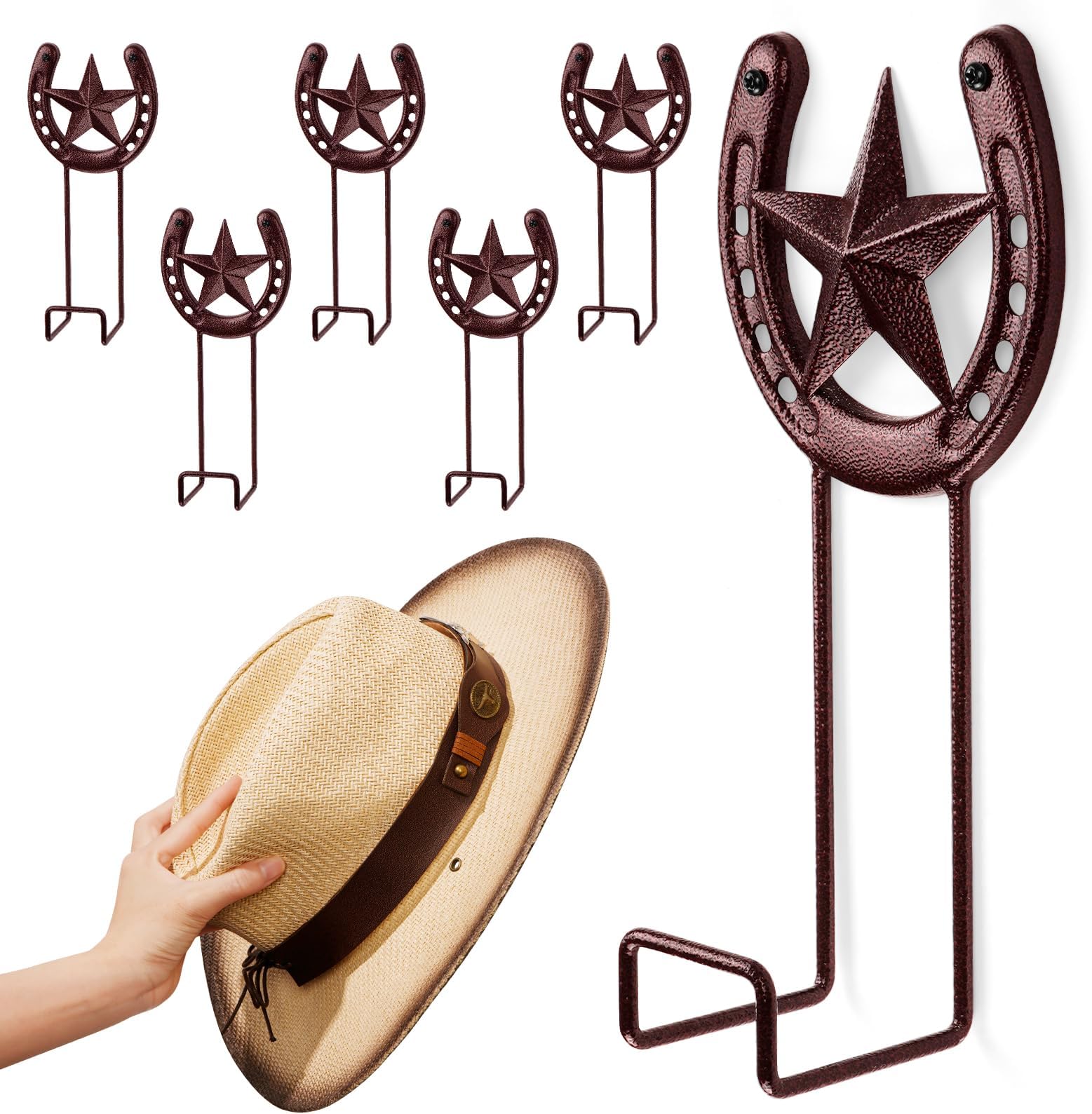 Amazon.com: Cowboy Hat Stand, Hat Display, Western Horseshoe Decor ...