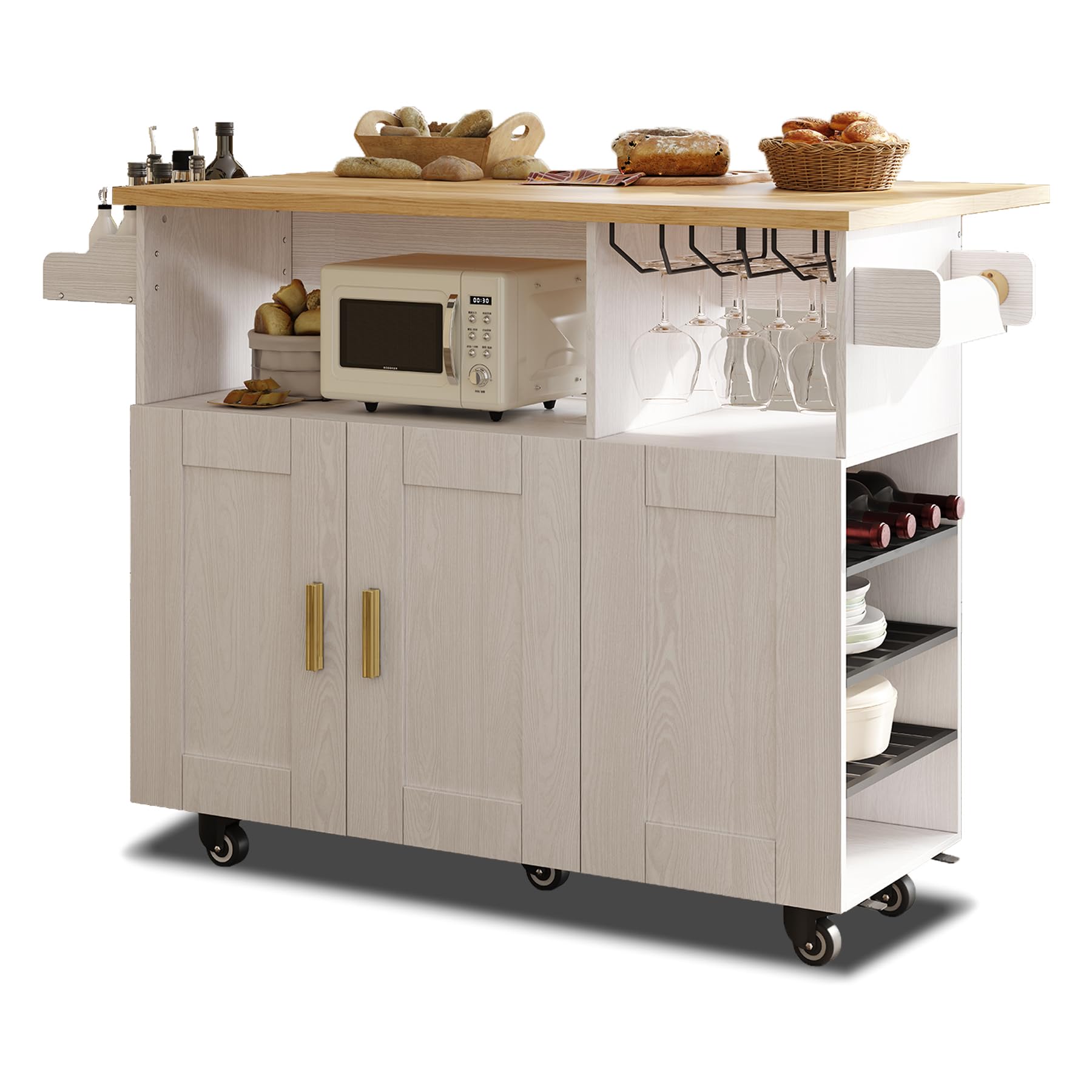 Buy ASTRONAPE Rolling Mobile Kitchen Island Cart Bar, Island Table ...