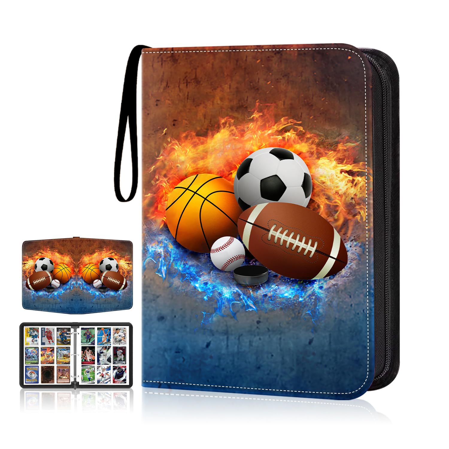 Amazon.com: HESTECH Sports Card Binder Sleeves,900 Pocket Sports Card ...