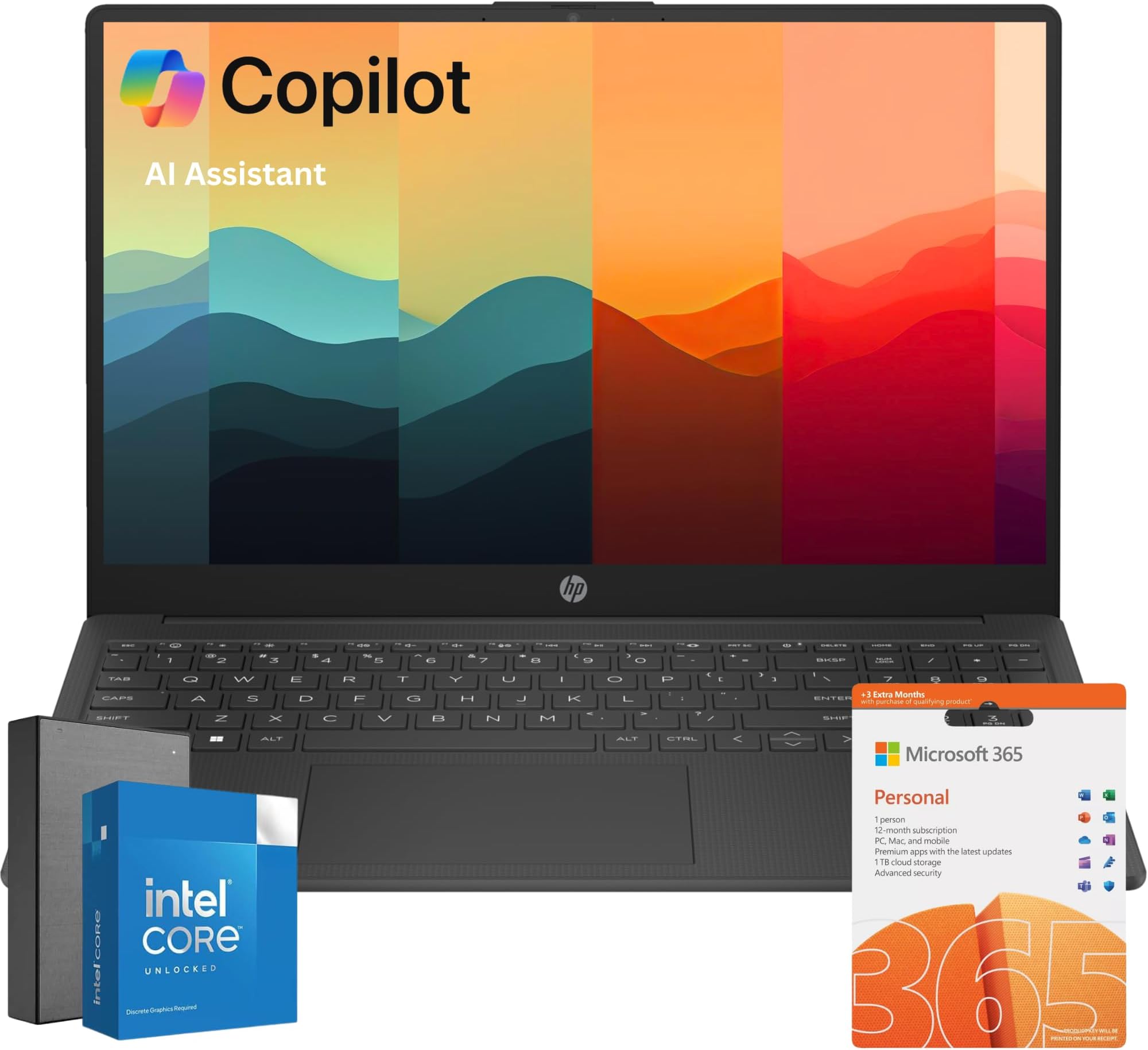 Amazon.com: Hp 15.6" Multitasking Slim Laptop, 16GB RAM, 256GB Storage ...