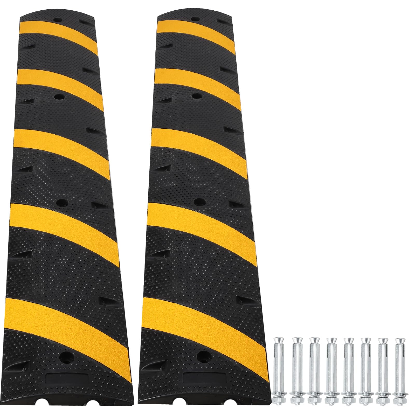 Amazon.com: Heavy Duty Speed Bumps for Driveway, 6 ft 2 Pack Rubber ...