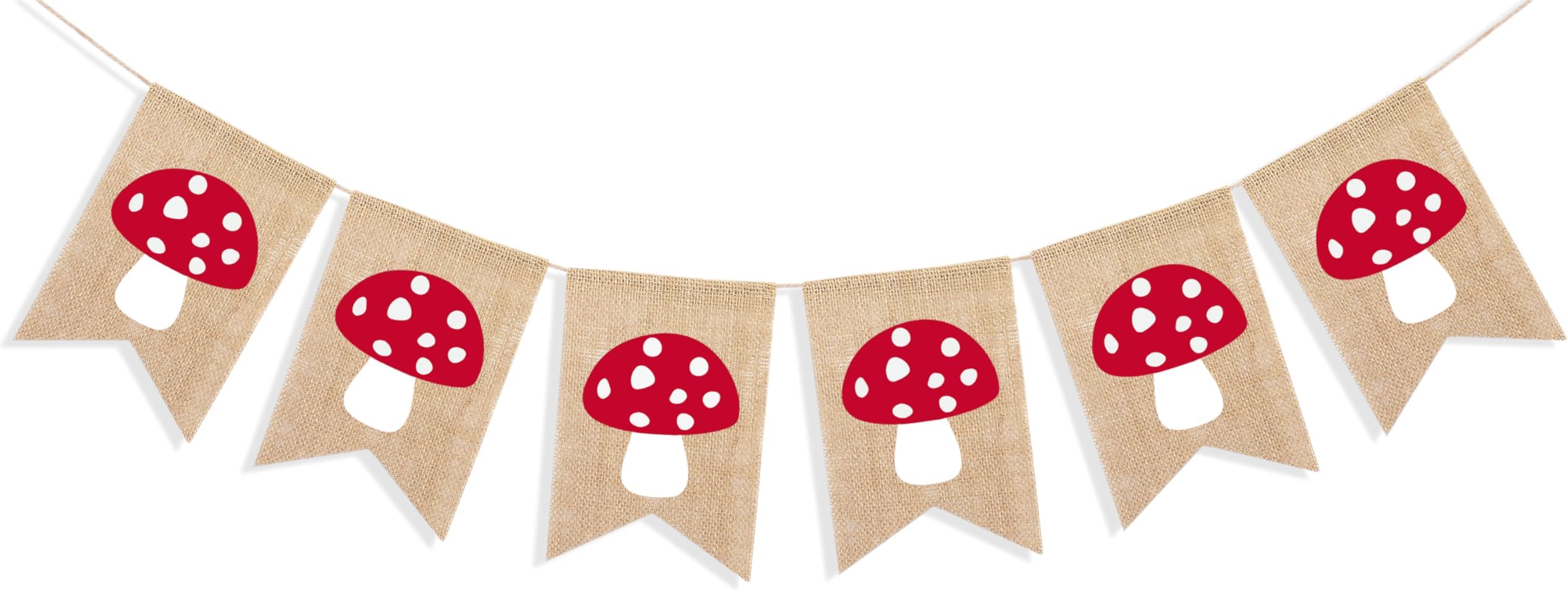 Amazon.com: Mushroom Garland - Red Glitter Mushroom Banner, Woodland ...