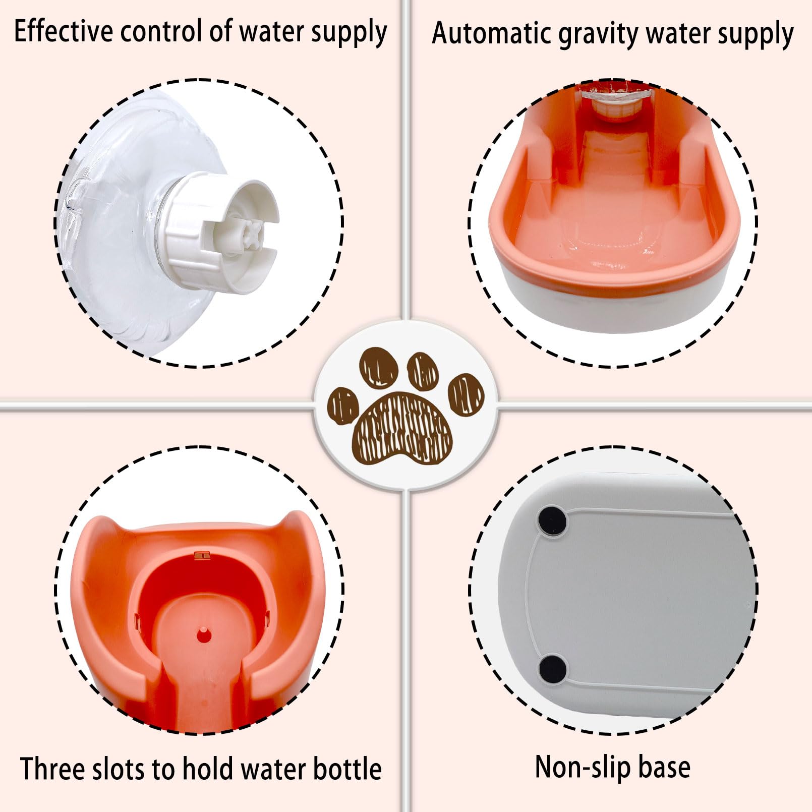 Snapklik.com : Kathson Automatic Dog Water Dispenser 1 Gallon Gravity ...