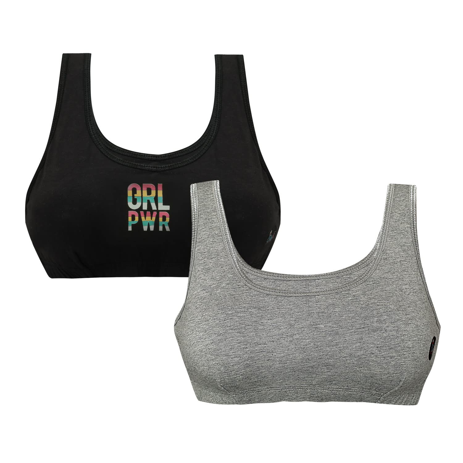 Buy Tiny Bugs Cotton Printed Beginner Sports Bra for Girls 10-12 Years ...