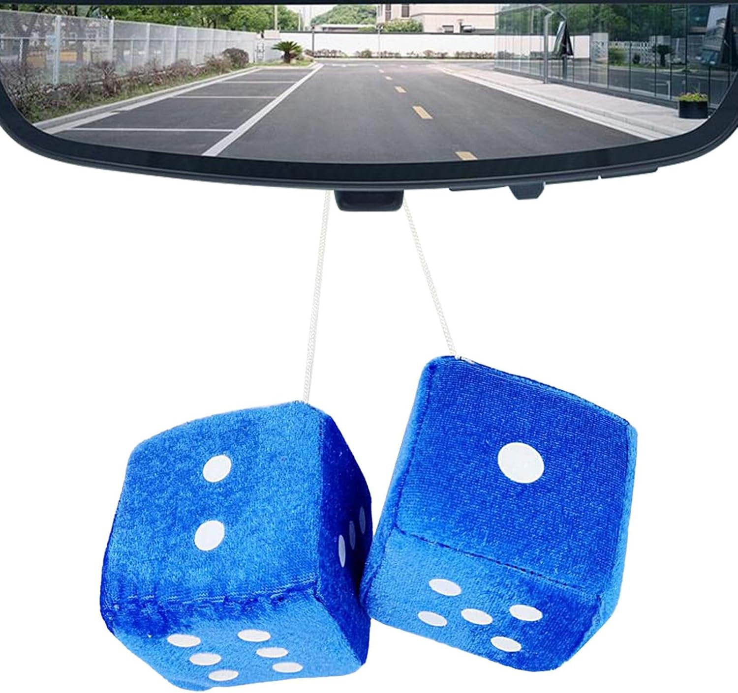 Car Cube | Plush Cube Rear View Mirror Accessories Small Decorative ...