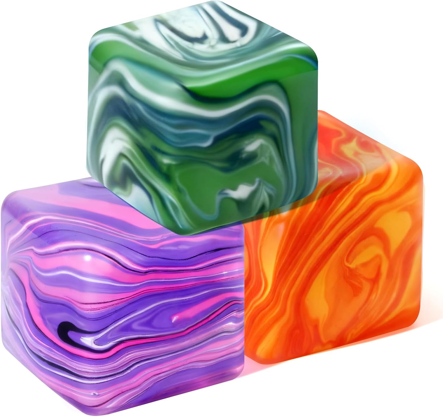 Amazon.com: Fidget Toys Squishy Stress Cube, Swirl Stress Balls for ...