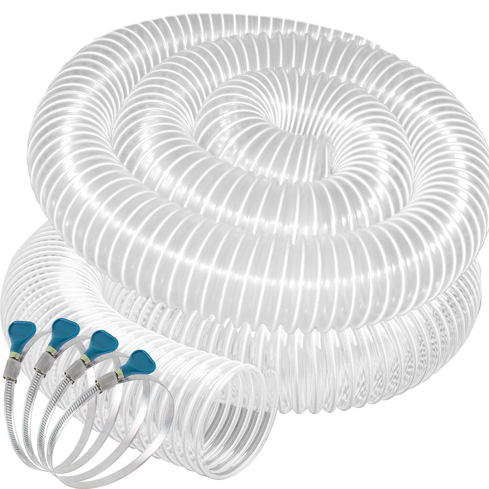 PVC Dust Collection Hose 4" x 20', Flexible Heavy PVC Fume Collection ...