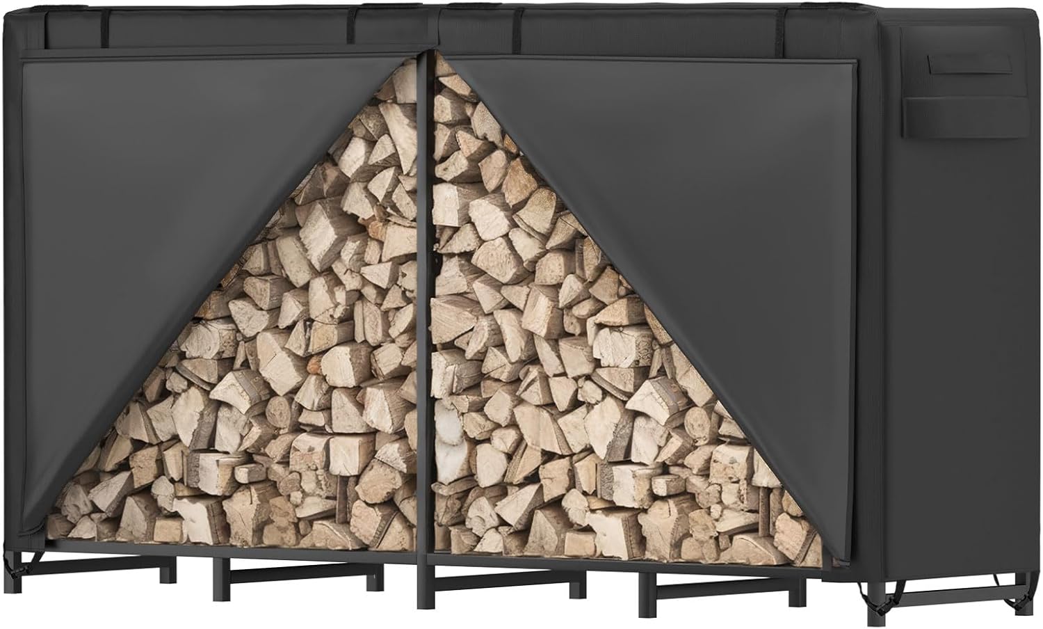 Amazon.com : Velway 8 Feet Firewood Rack Cover, Waterproof Oxford Log ...