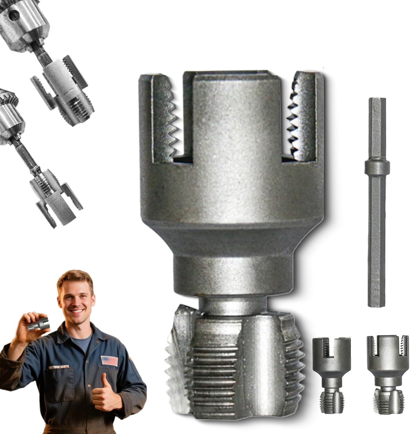 Integrated Internal & External Pipe Threading Tool, Electric Drill ...