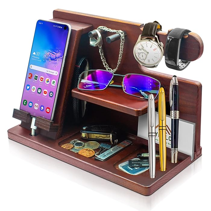Wood Desk Organizer Charging Station at Annie Ettinger blog