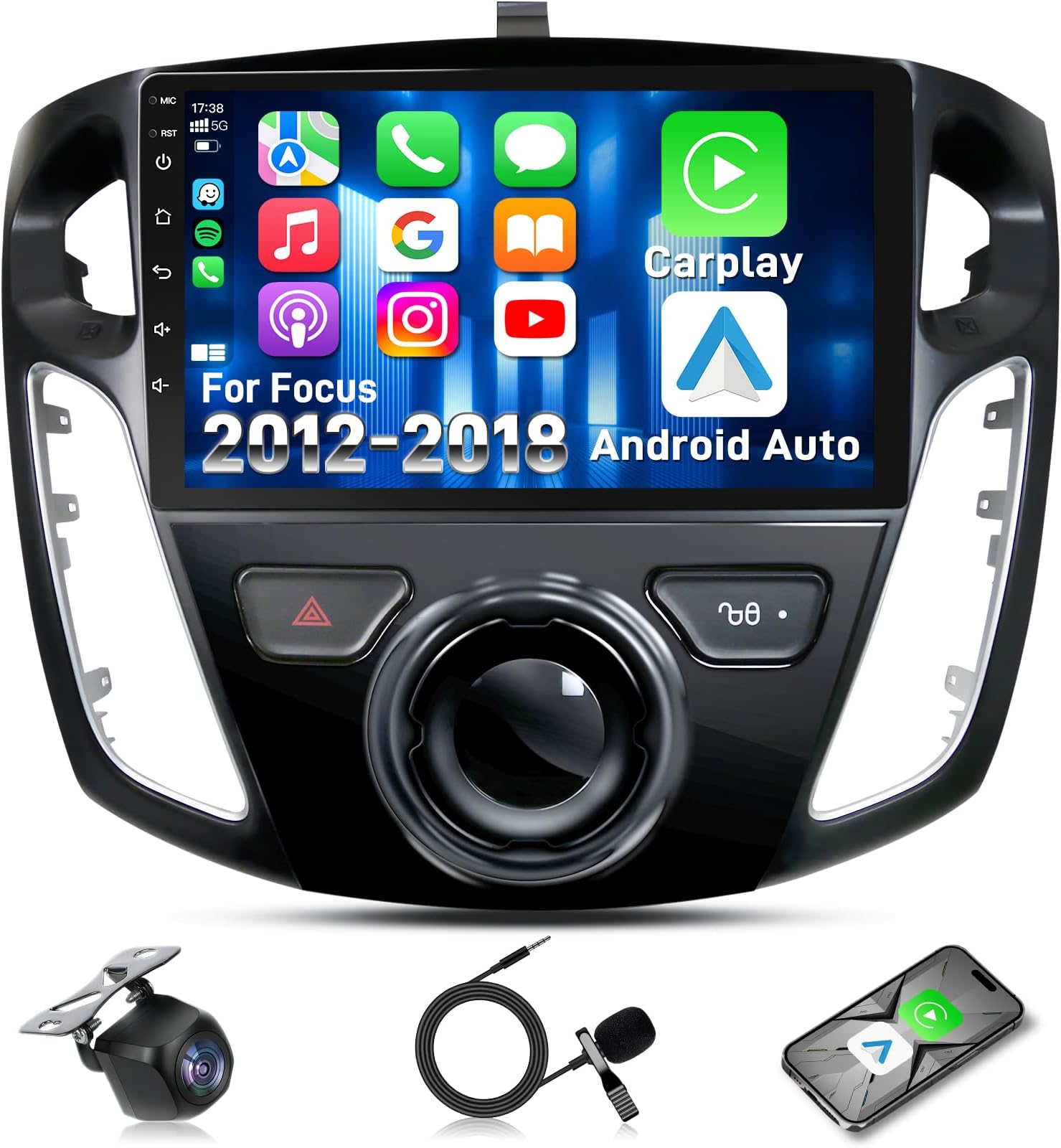 Amazon.com: Car Radio for Ford Focus 2012 2013 2014 2015 2016 2017 ...
