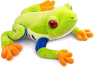 Red-Eyed Tree Frog Plush - Lifelike Tree Frog Stuffed Animal, 9Inch ...