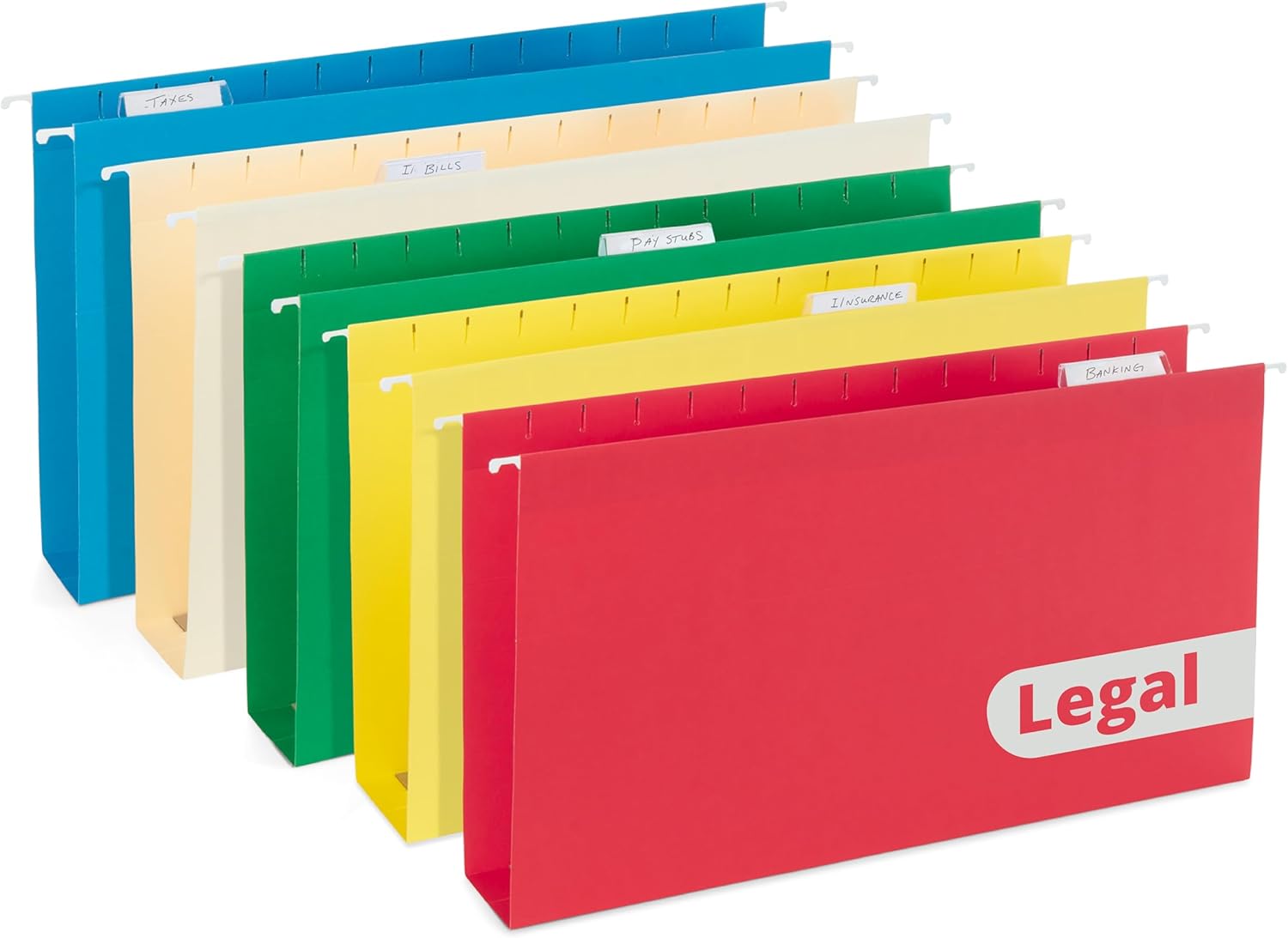 Amazon.com : 25 Blue Summit Supplies Legal Size Hanging File Folders ...