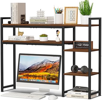Amazon.com: Snughome Desk Shelf, 38.6" Adjustable Desktop Organizer ...