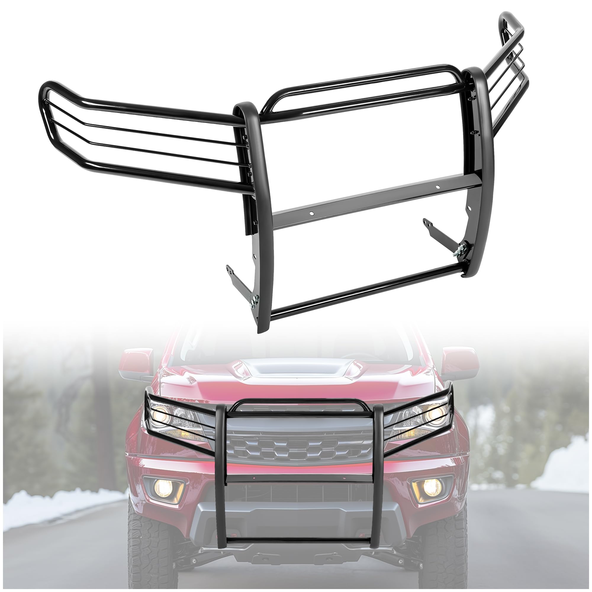 Mild Steel Front Bumper Headlight/Grille Brush Guard For 07-14 Chevy ...
