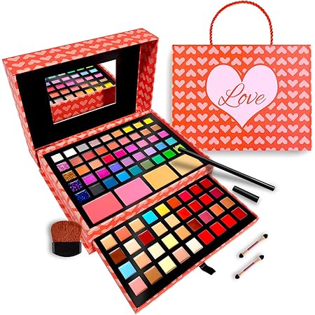 Amazon.com : BR Makeup Kit, Glamur Girl Kit, 48 Eyeshadow / 4 Blush / 6 ...