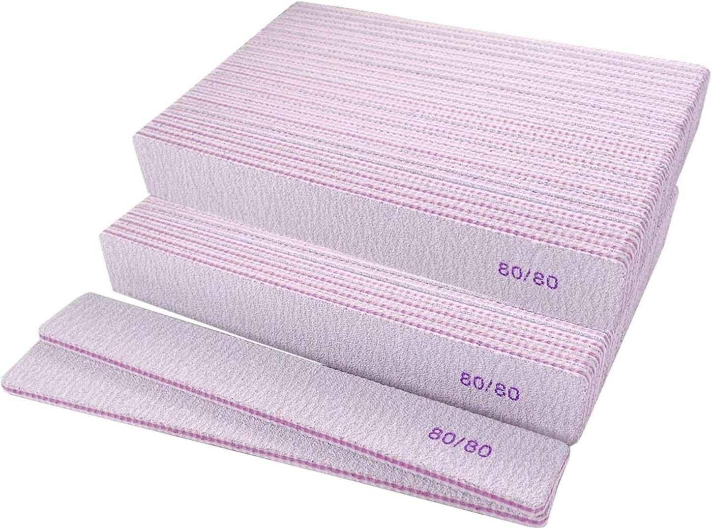 Amazon.com : 80/80 Grit Nail Files, Emery Boards Nail File for Acrylic ...