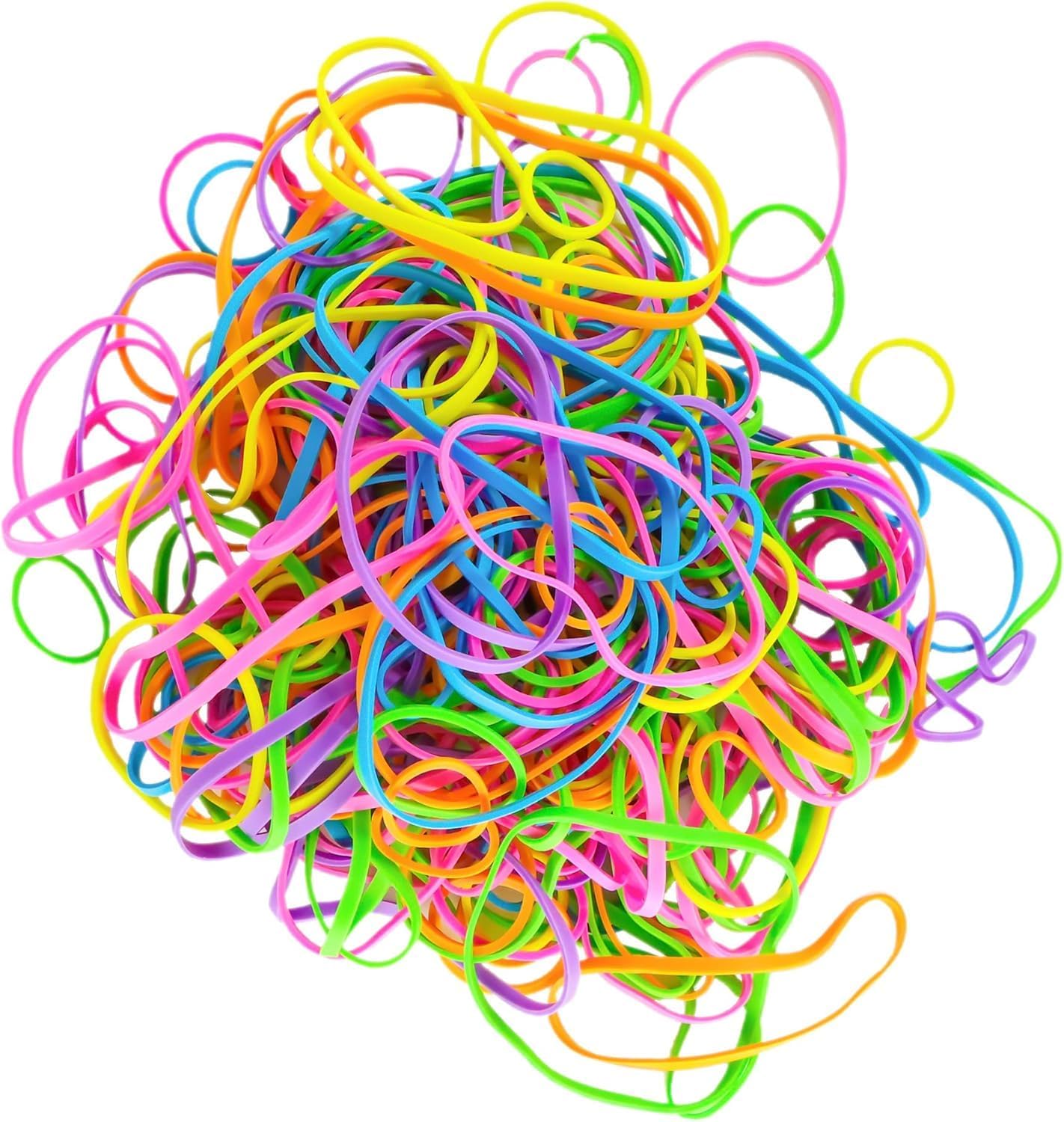 Elastic Rubber Bands 100G’s, Approximately 250pcs, Neon Coloured, Ideal ...