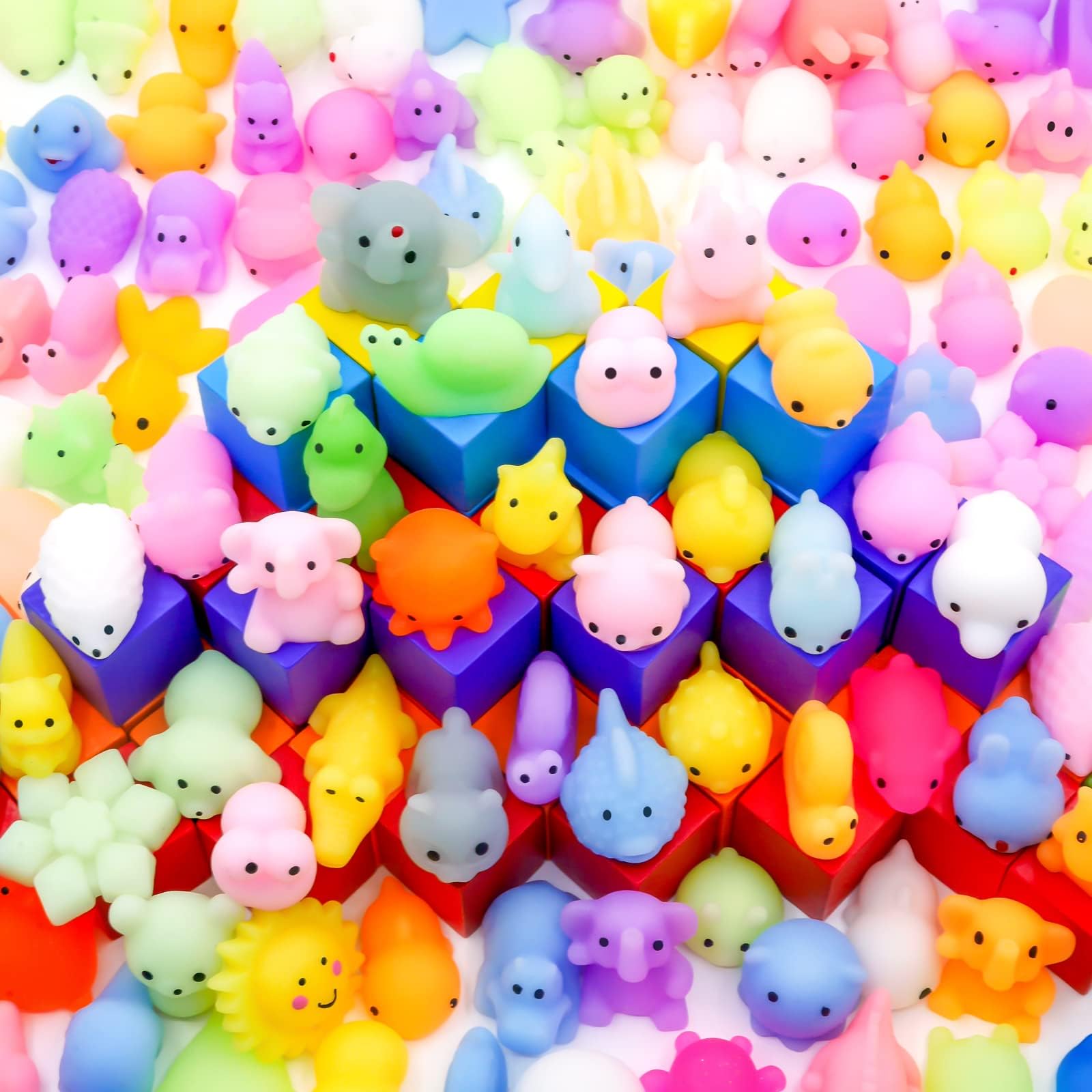 100 Pcs Kawaii Squishies, Mochi Squishy Toys for Kids Party Favors ...