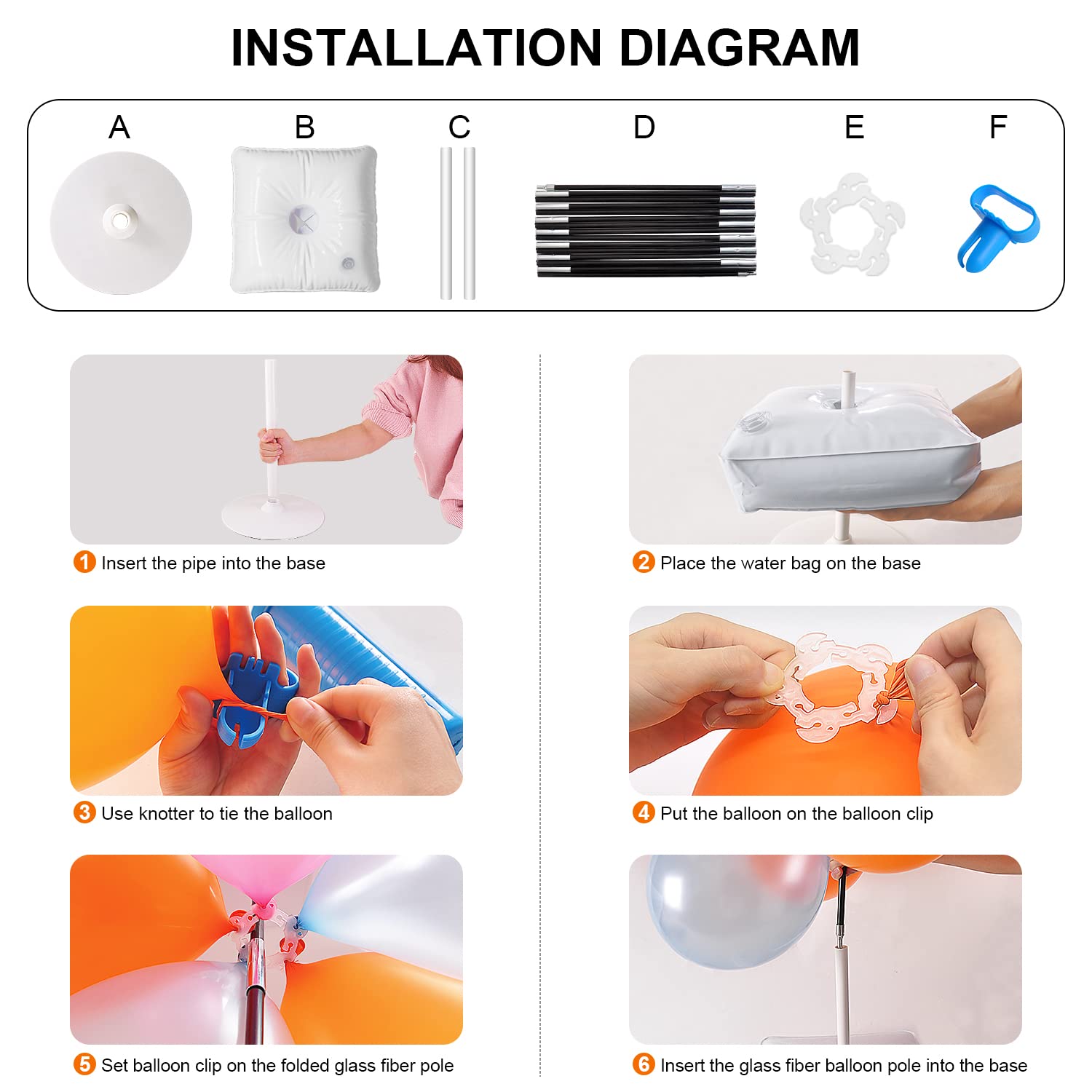 Buy Chamvis Balloon Arch Kit,9FT Tall & 10Ft Wide Adjustable Balloon ...