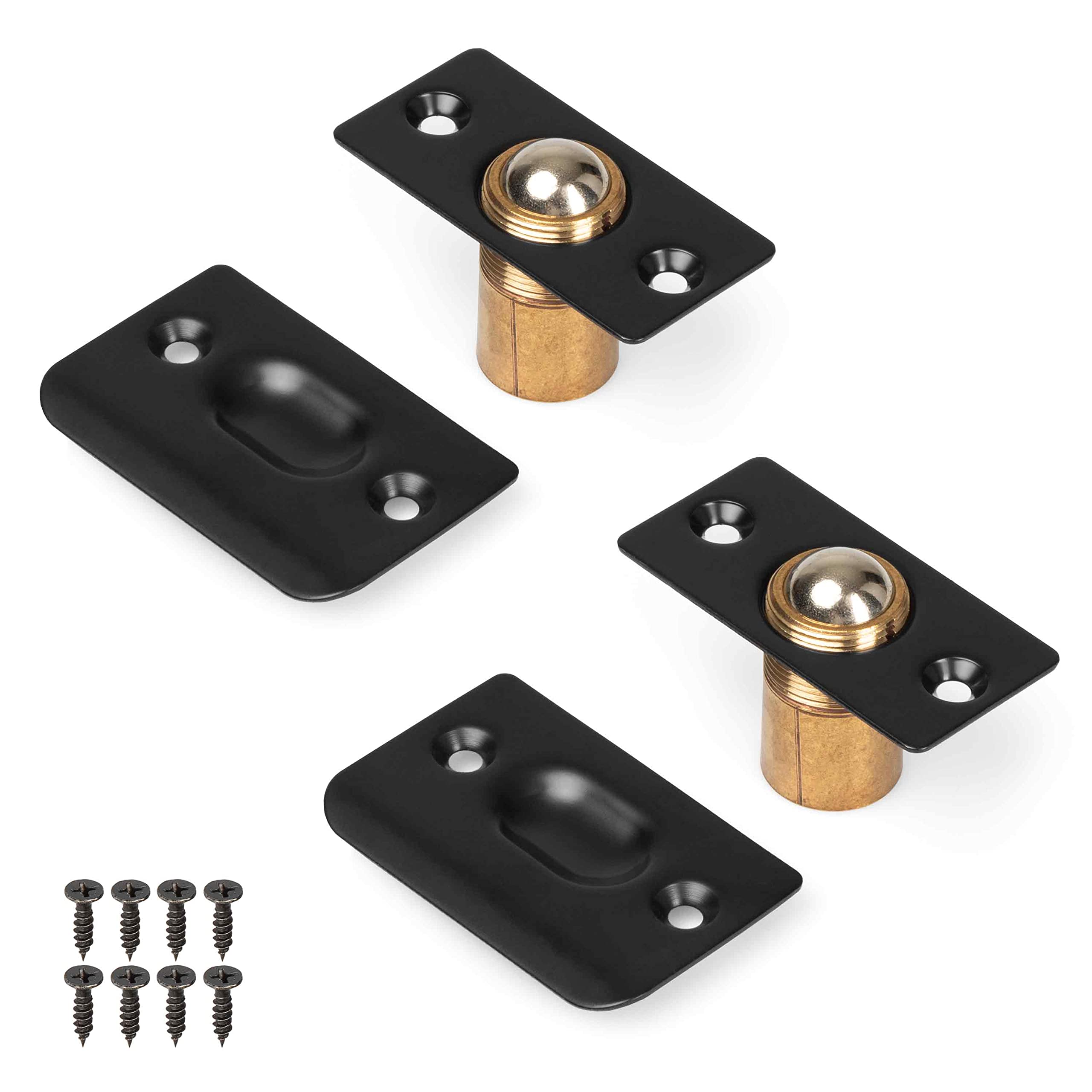 Snapklik.com : Ilyapa French Door Ball Catch - 2 Pack Black Closet Door ...