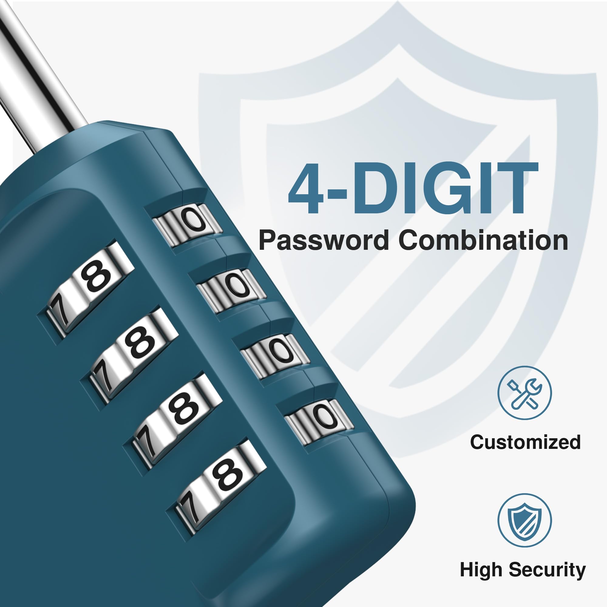 Snapklik.com : Puroma Combination Lock 2 Pack 4 Digit Waterproof Locker ...