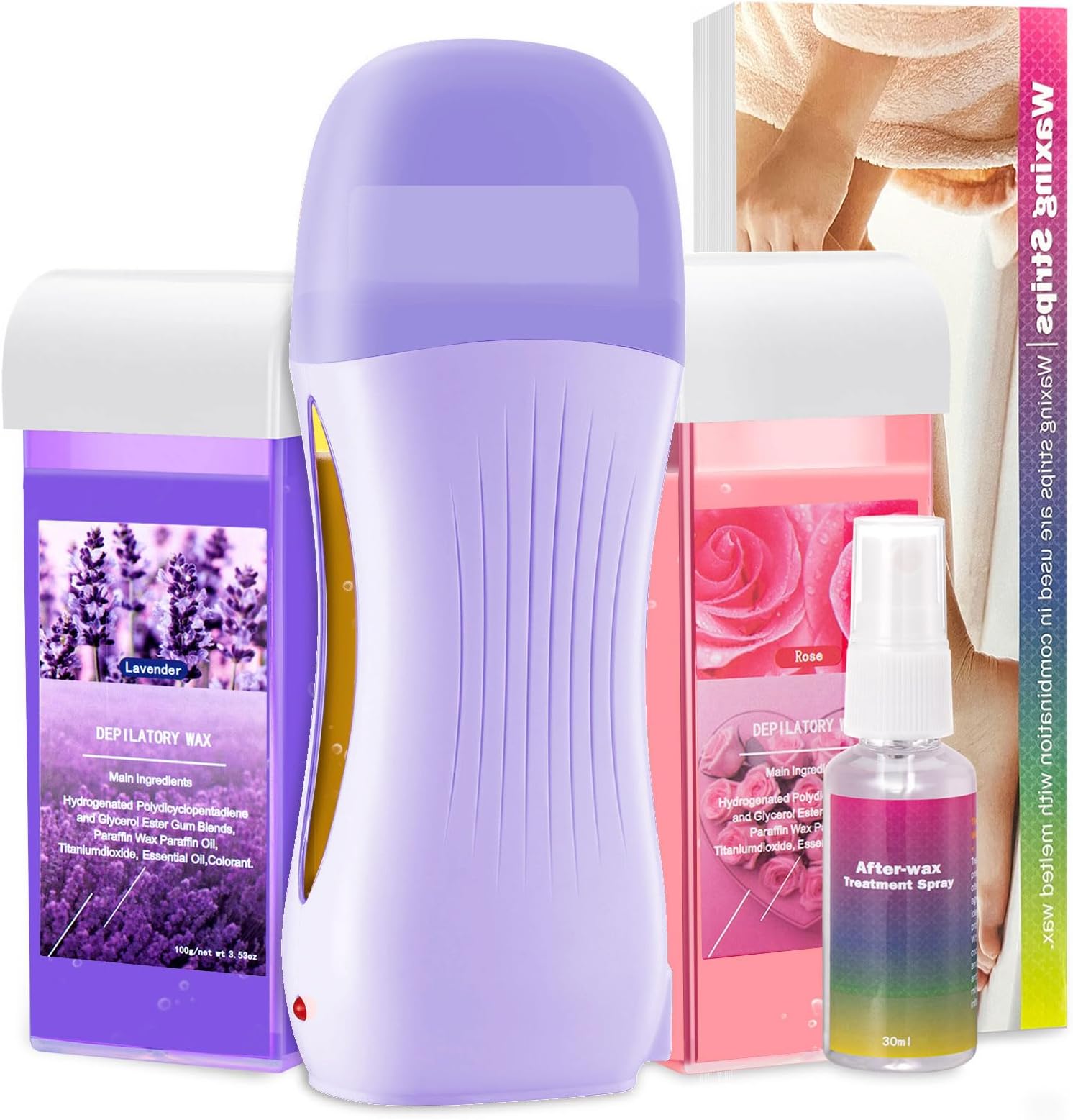 Amazon.com : Roll on Wax Kit, Wax Roller for Hair Removal, Portable ...