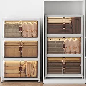 Amazon.com - VNVTO 960Qt Stackable Storage Bins with 2 Lids, 6Pack ...