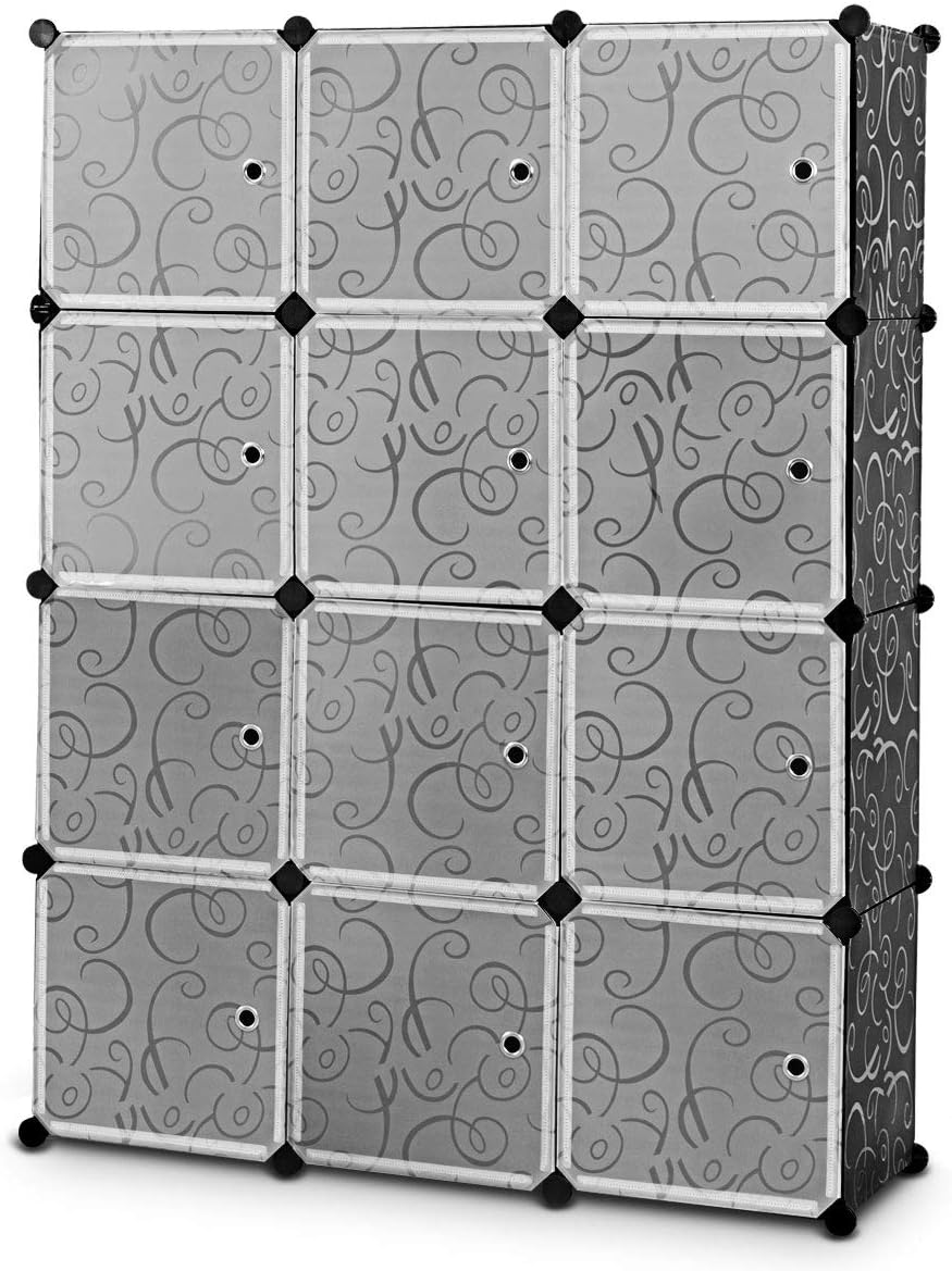 GIANTEX Meuble de Rangement à 12 Cubes, étagères multifonctionnelles en ...