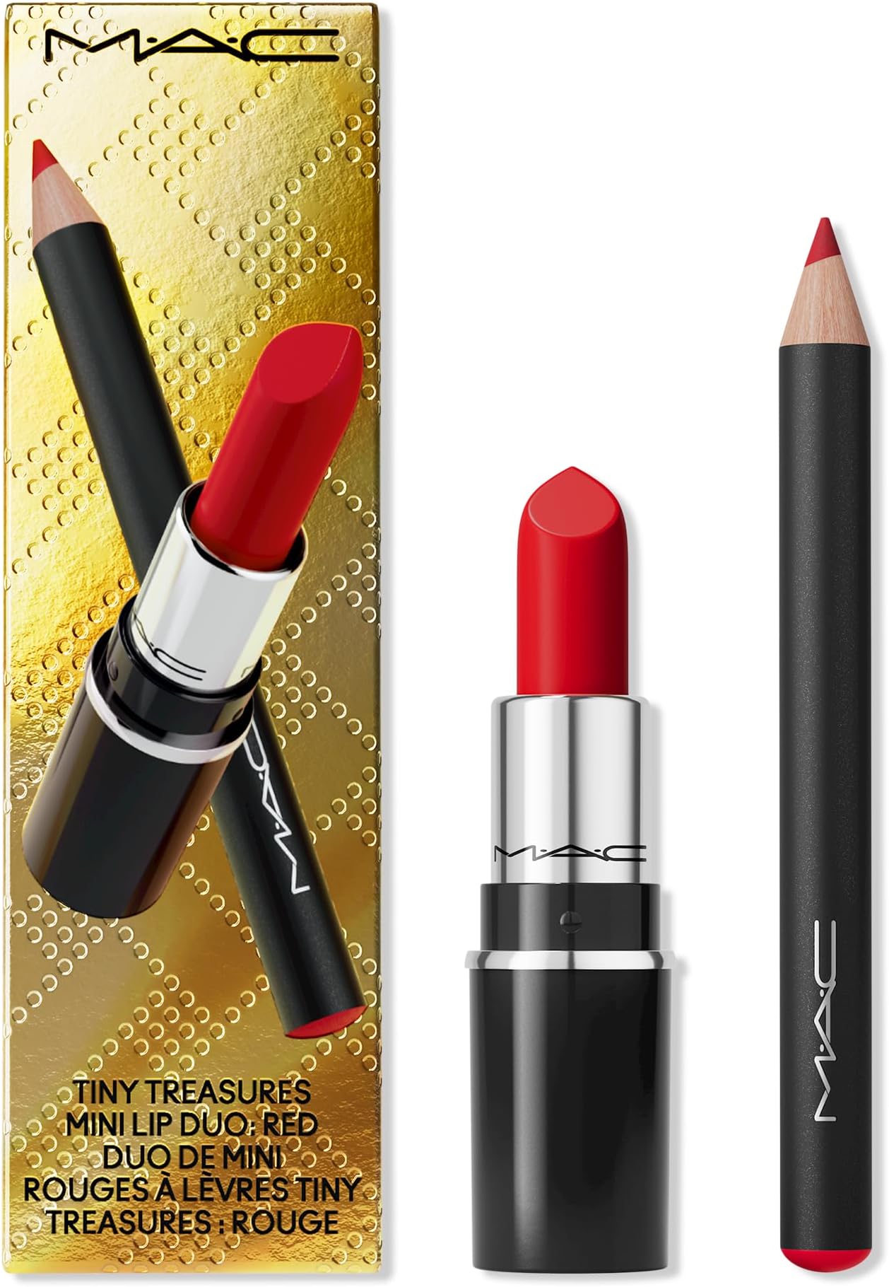Amazon.com : MAC Tiny Treasures Mini Lip Duo, Red, 2 Piece Set : Beauty & Personal Care