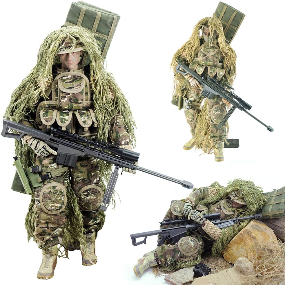 Amazon.com: ViiKONDO 1/6 Scale Jungle Sniper Action Figure Toy Army Men ...