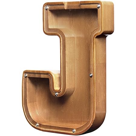 Amazon.com: Wooden Letter Piggy Bank for Kids Boys Girls Large 26 ...