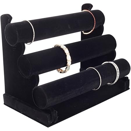 Amazon.com: TENINYU Velvet Vertical Tower Jewelry Bracelet Display ...