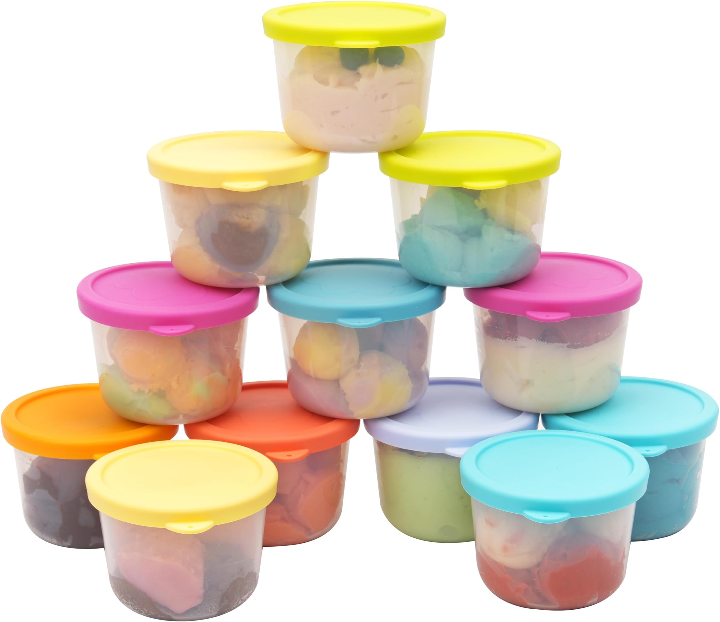 Amazon.com: Gandeer 12 Pieces 6 oz Mini Ice Cream Containers Reusable ...