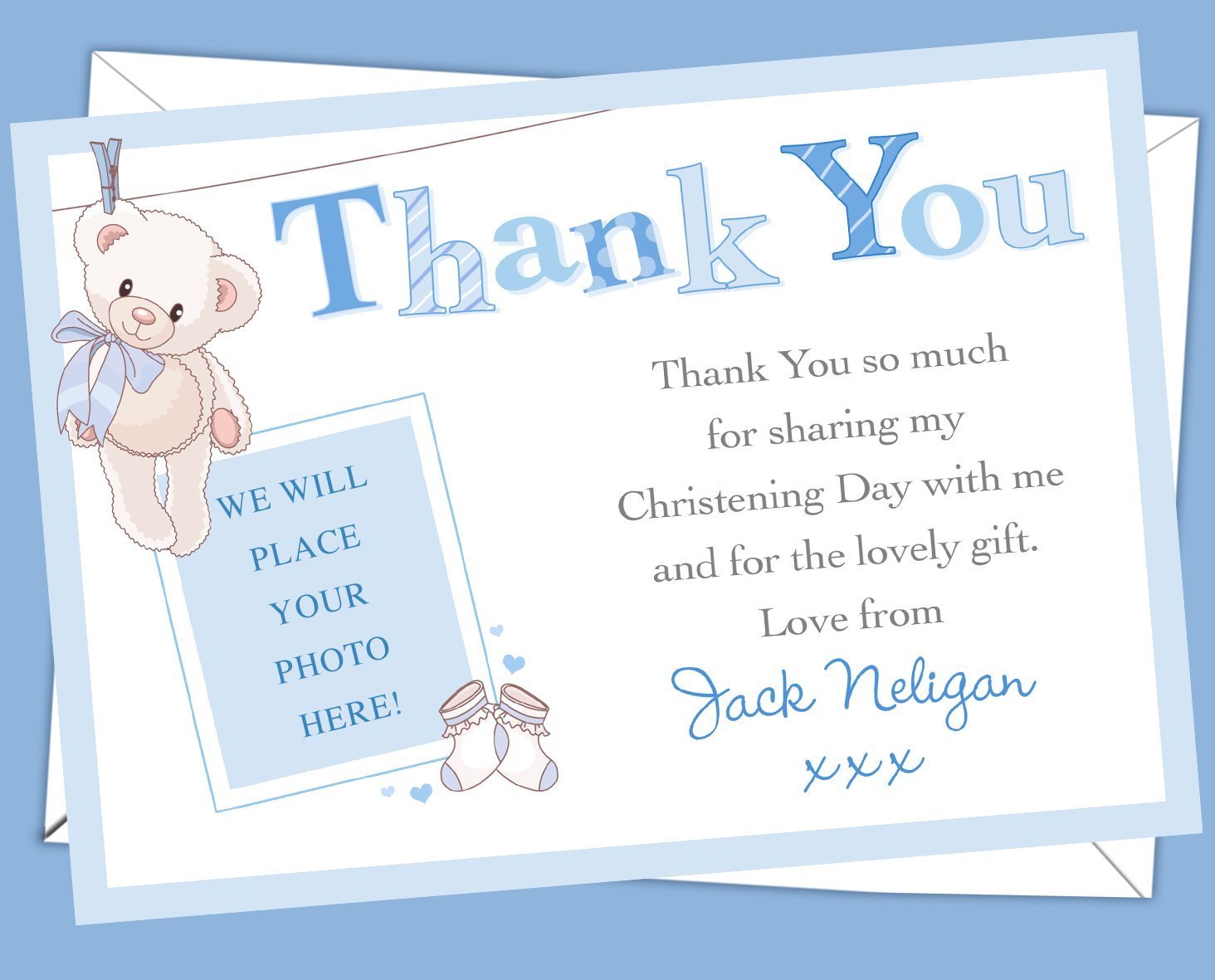 Baptism Thank You Card Samples