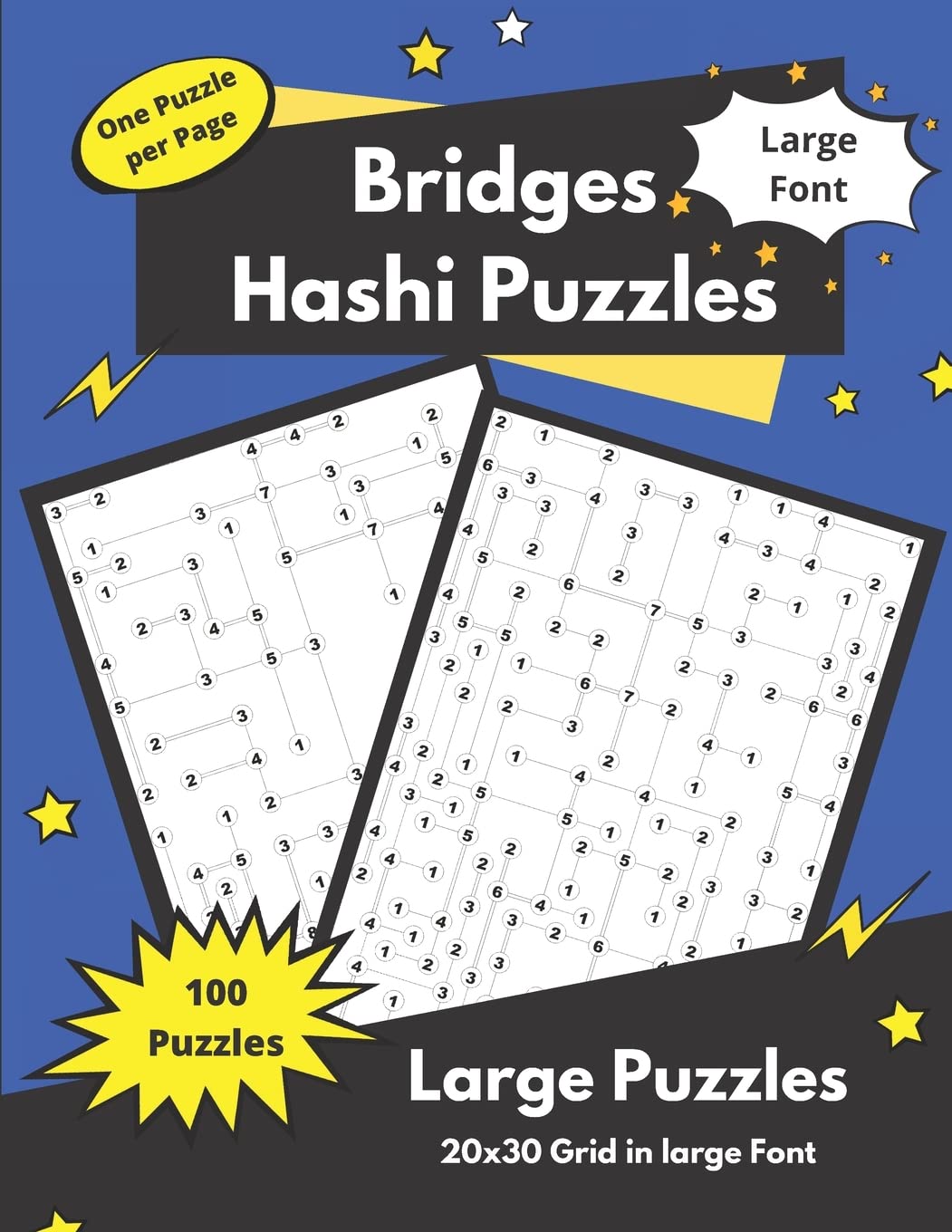 Hashi Puzzles: Bridges and Islands Puzzles for adults and seniors ...