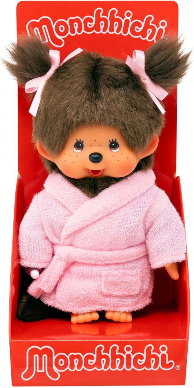 Amazon.com: Sekiguchi 203802 Original Monchhichi Girl in Bathrobe ...