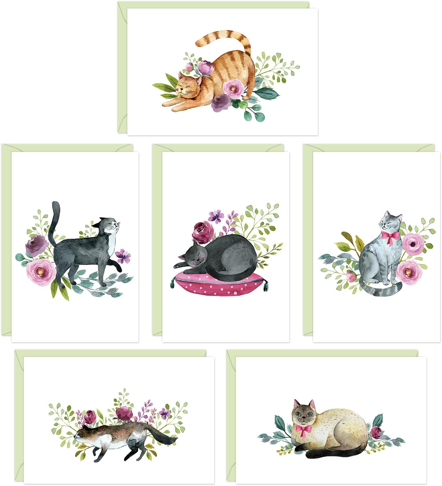 Amazon.com : Lang American Cat Deluxe Note Card Set by Lowell Herrero ...